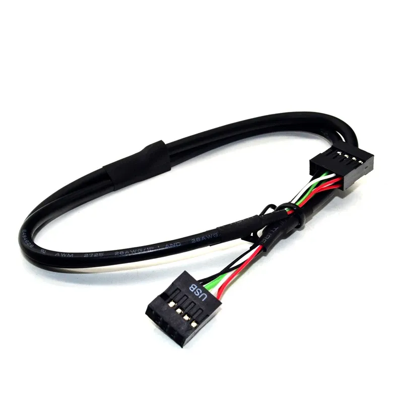 USB 2.0 9-Pin Internal Motherboard Header Extension Cable - Female to ...