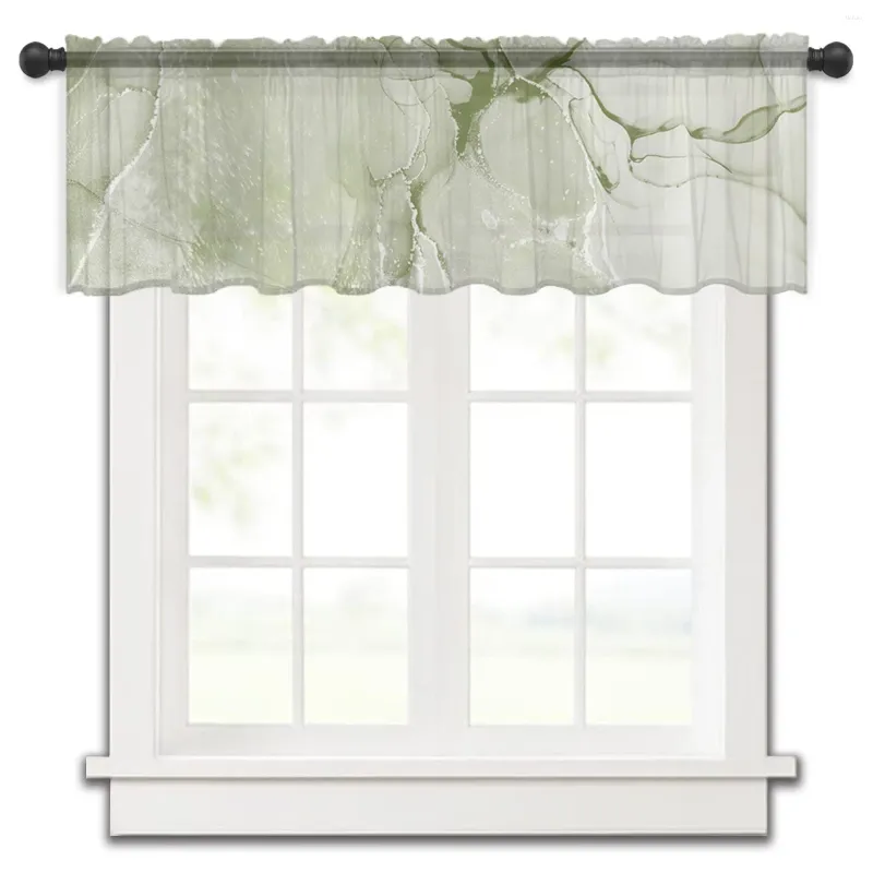 DHgate.com:Green Marble Texture Kitchen Curtains, Tulle Sheer Short ...