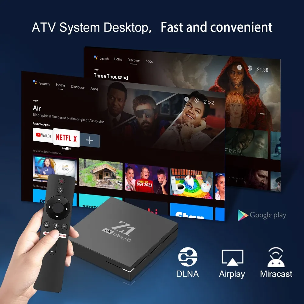 France In Stock Original ATV Z1 TV BOX Android 11.0 Allwinner H313 2GB ...