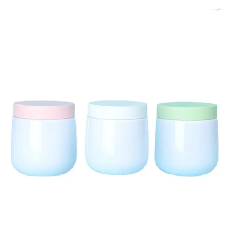 Luxury White Cream Container Set 250ml Skincare Jars With Pink/Green ...