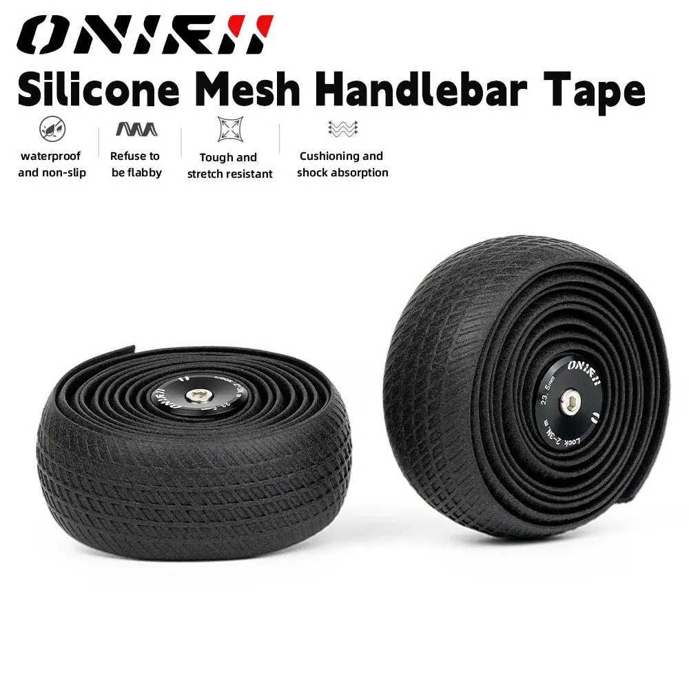 Premium Silicone Bike Handlebar Tape - 2 Rolls, Shock Absorption, Anti ...