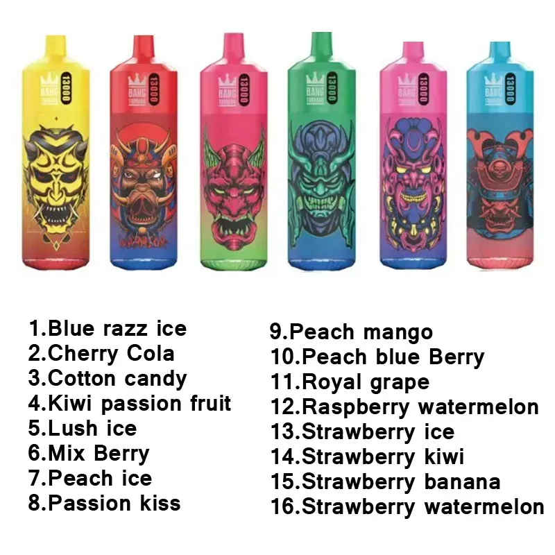 Bang Tornado 13000 Puffs Disposable E Cigarettes Puff 13k 0% 2% 5% 23ml ...