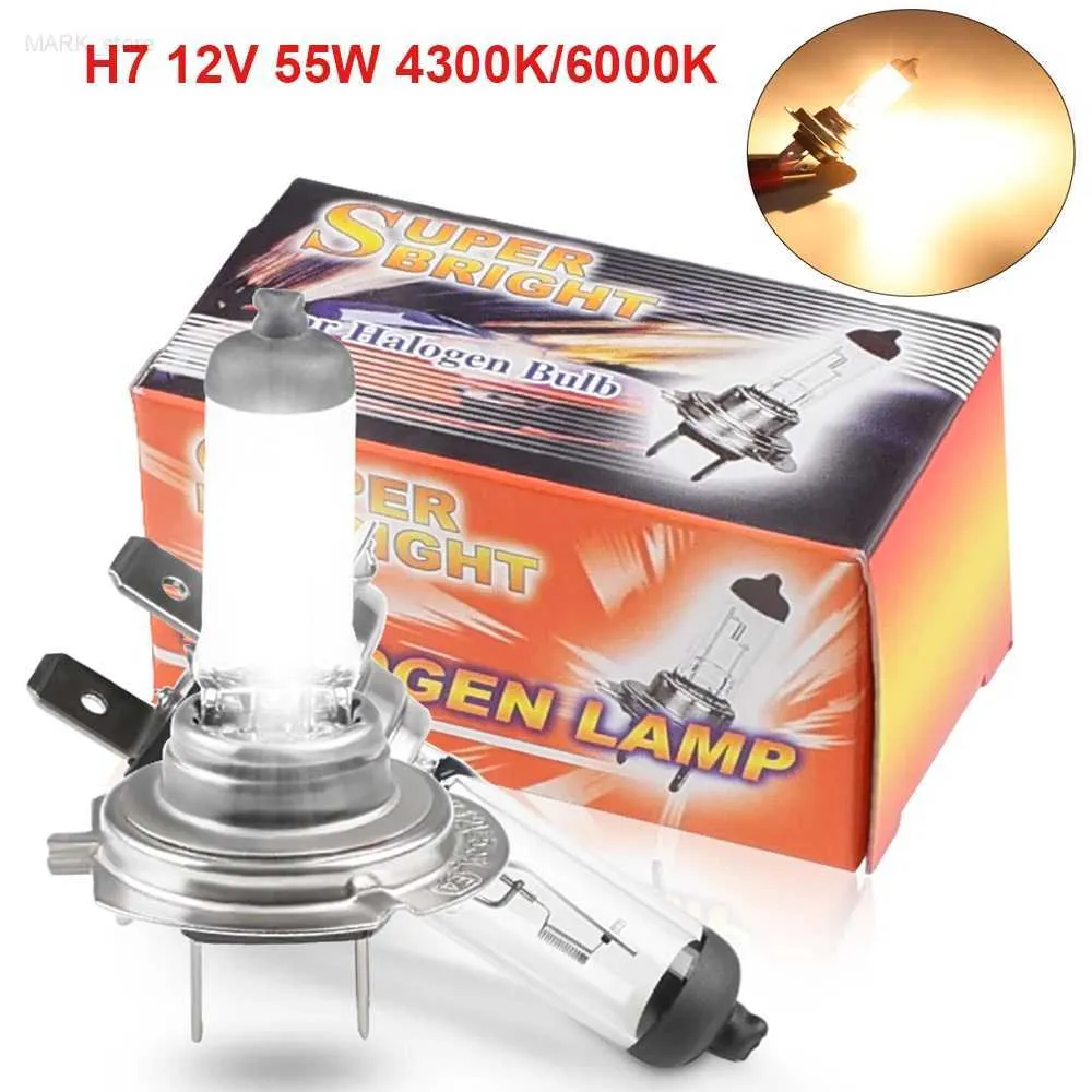H7 Halogen Headlight Bulb - 12V 55W 4300K - Bright White Light, Car ...