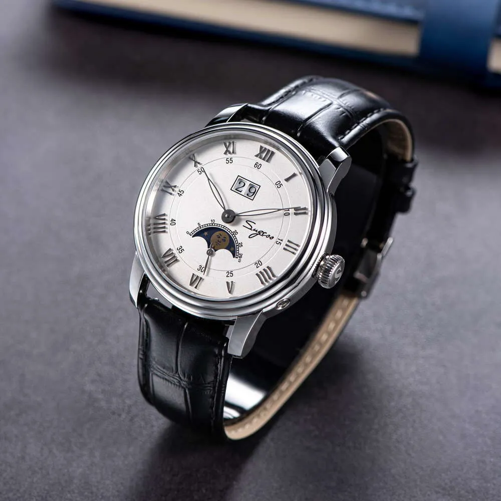 Premium Moon Phase Automatic Watch - Sapphire Crystal, Big Date - Shop ...