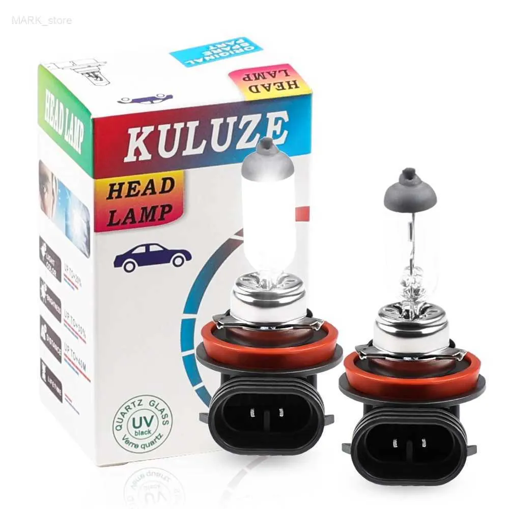 H8 Halogen Fog Light Bulbs - 2 Pack, 12V 55W, 4300K White Light - Car ...