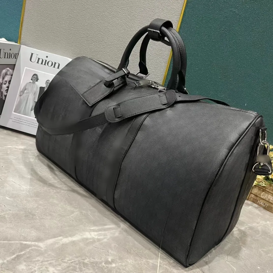5A Leather Duffle Bag: Creative Stitching, Large Capacity For Men And ...