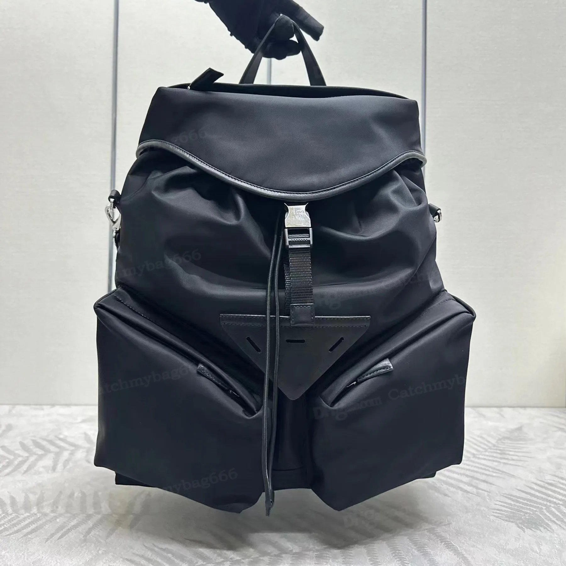 Designer 10A Re Nylon Pure Luxuries Backpack With Triangle Handbag ...