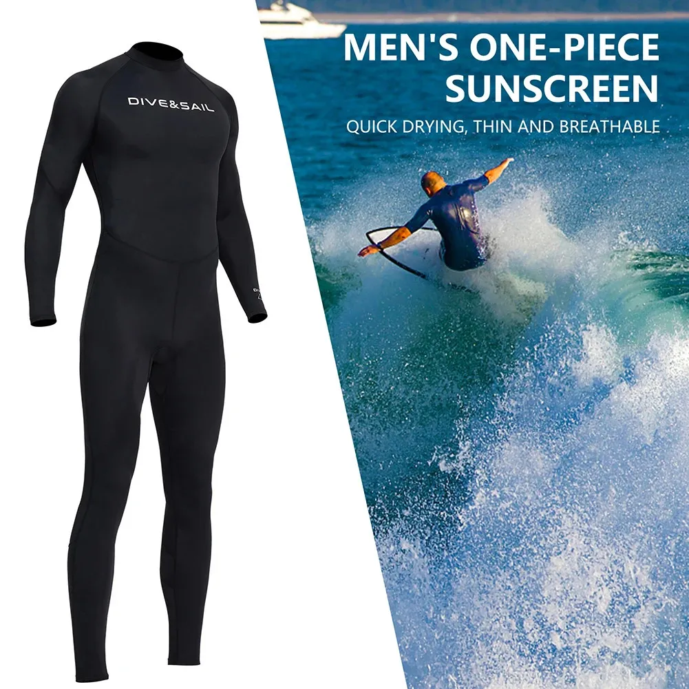 Men's Spandex Wetsuit - Thermal Full Body Scuba Diving Suit, Winter ...