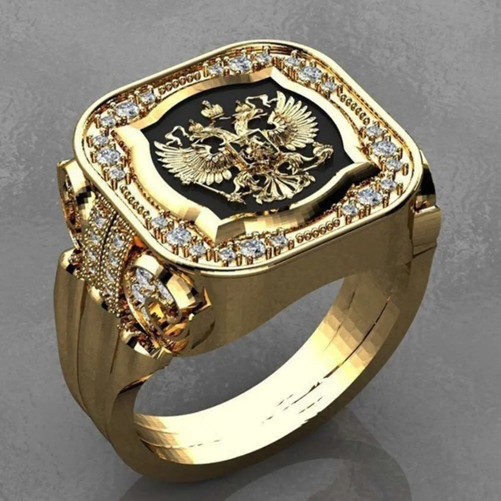 WSIH Luxury Russian Emblem Men's Ring From Green8425, $11.49 | DHgate.Com