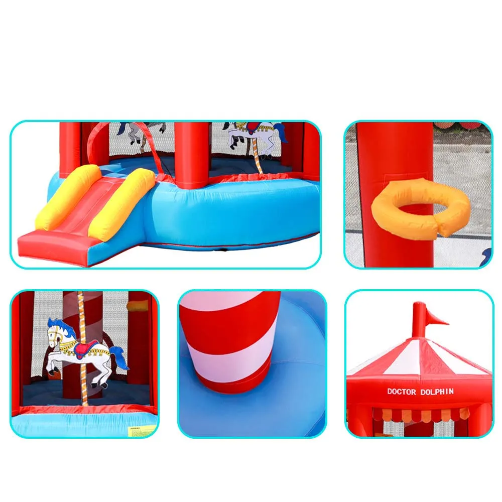 Kids Castle Bounce House Indoor/Outdoor Inflatable Moonwalk Trampoline ...