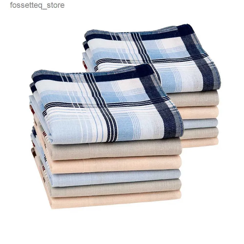 DHgate.com:Classic Retro Business Plaid Cotton Handkerchiefs: 6/12 ...