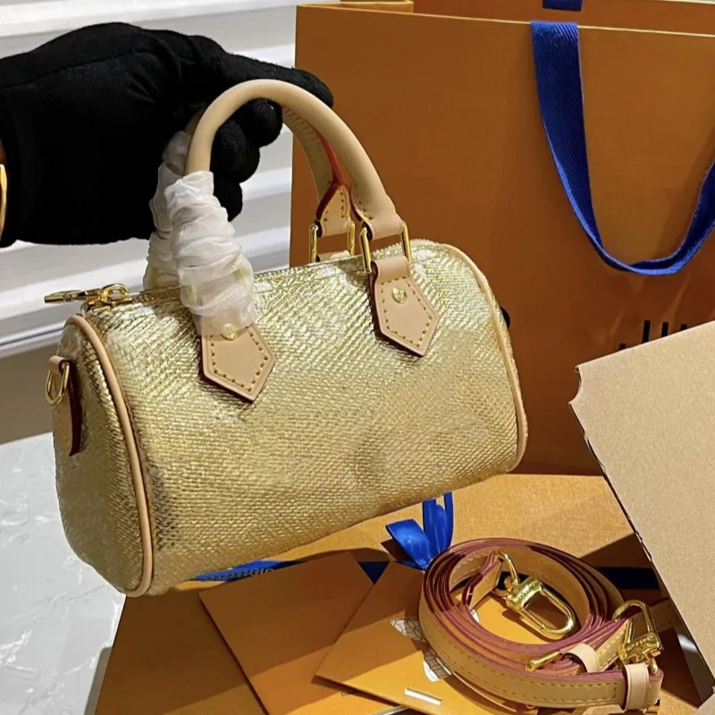 Gold Nano Shoulder Bag: Luxury Designer Handbag For Women Crossbody ...