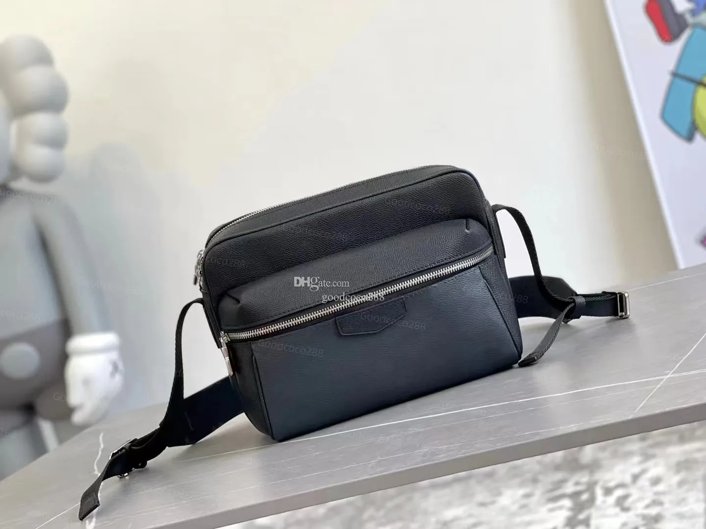 Mens Canvas Messenger Bags, Designer Tote Handbag Set: Canvas & Leather ...