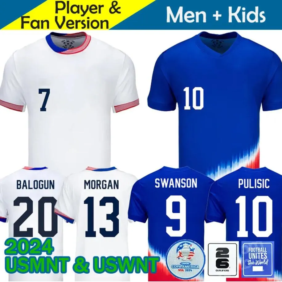 USAS Soccer Jerseys 2024 2025 Copa America USWNT Woman Kids Kit USMNT ...