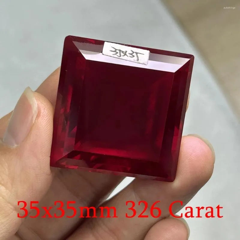 DHgate.com:35x35mm Square Lab Grown Ruby Gemstone, 326 Carat Dark Red ...
