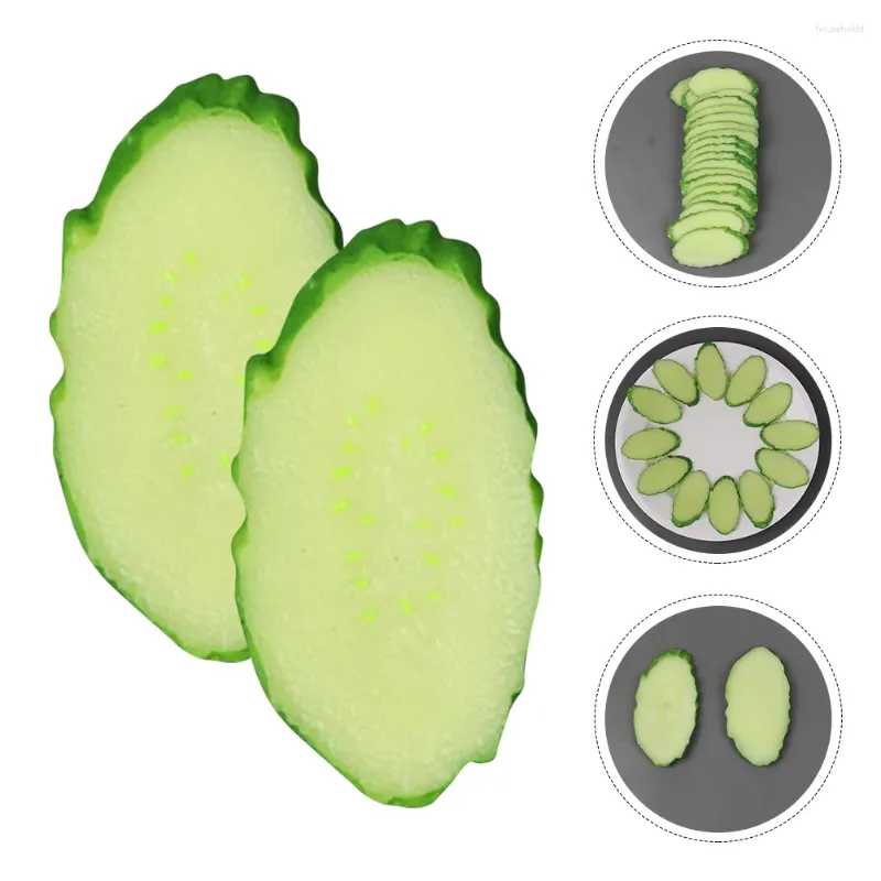 Realistic Fake Cucumber Slices - Artificial Vegetable Models for Home ...