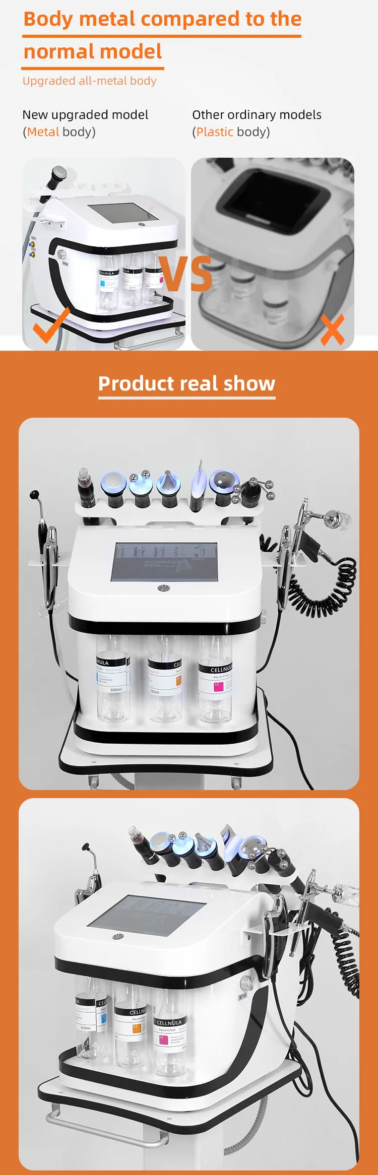 10 In 1 Hydrodermabrasion Hydralift Facial Machine With Oxygen Jet For ...