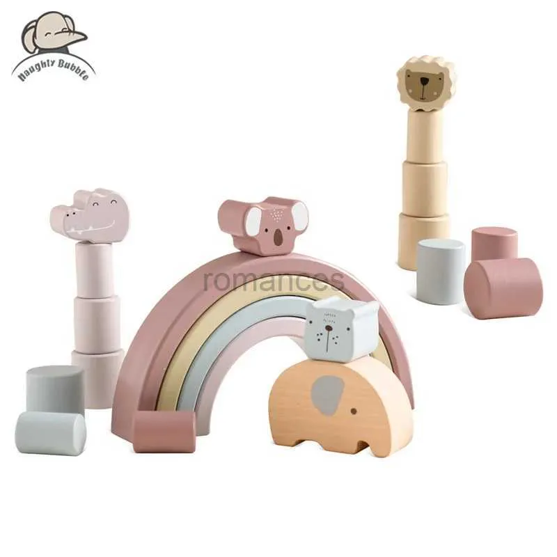 DHgate.com:Wooden Rainbow Nesting Stacking Blocks Elephant Balance ...