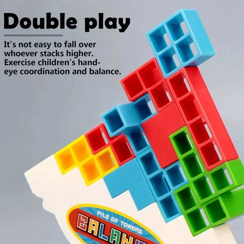 Tetra Tower Stacking Game - Montessori Sorting Nesting Toys, Balancing ...