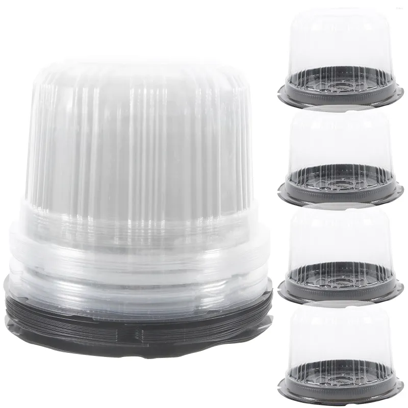 20 Pack Round Plastic Cake Transport Containers: Durable & Easy To Use ...