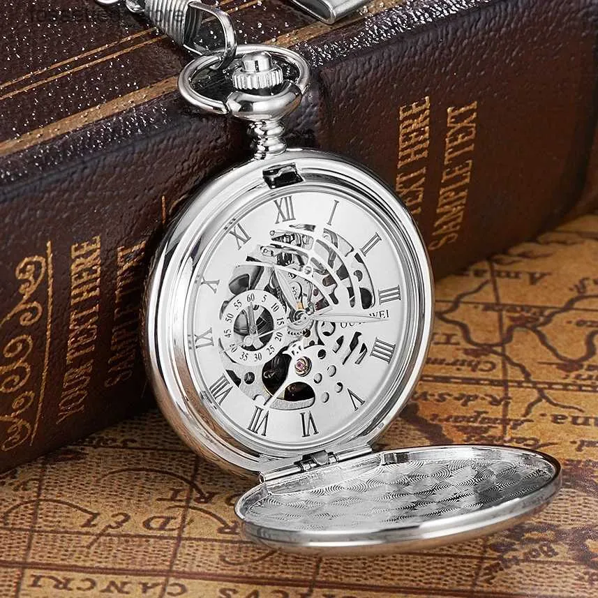 Mens Pocket Watches: Stainless Steel Mechanical Pocket Watch With ...