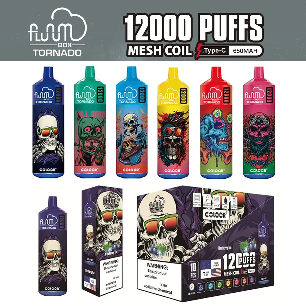 Original Puff 12000 Fluum Tornado Box 12000 Puffs E Cigarettes Starter ...