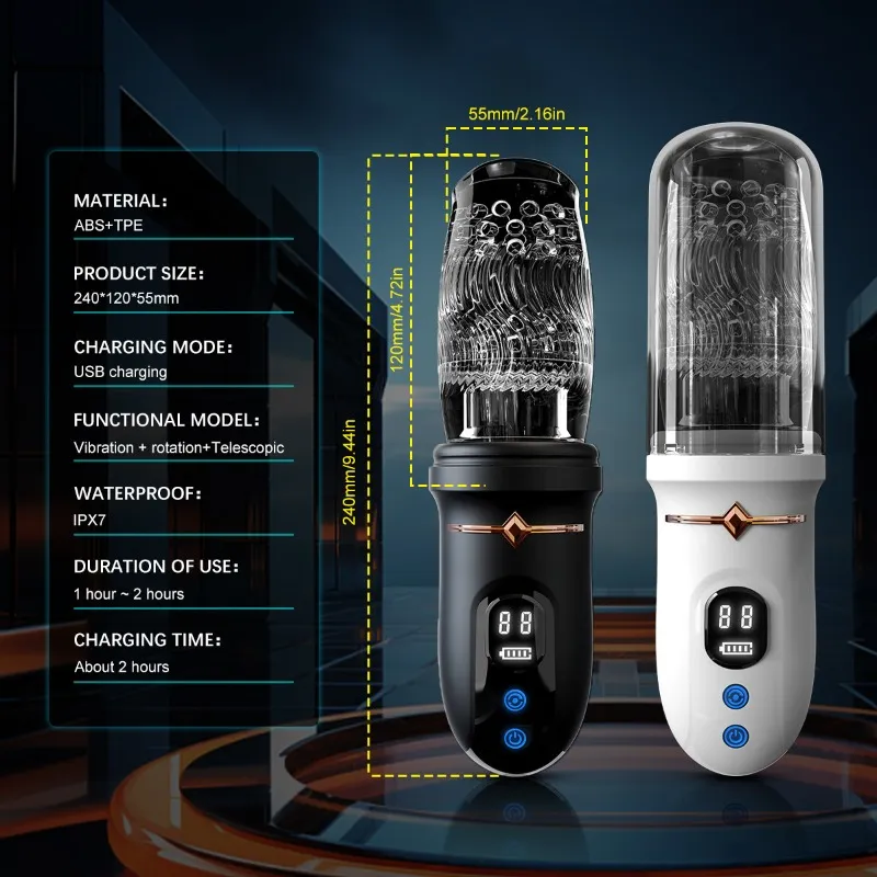 DHgate.com:Arthur Aircraft Cup Telescopic Rotating Vibration Masturbator Sex Toy for Men, Sex ...