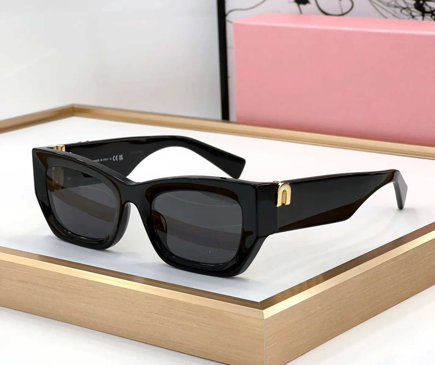 Rectangle Sunglasses Womens Designer Vintage Elegant Acetate Frame, UV ...