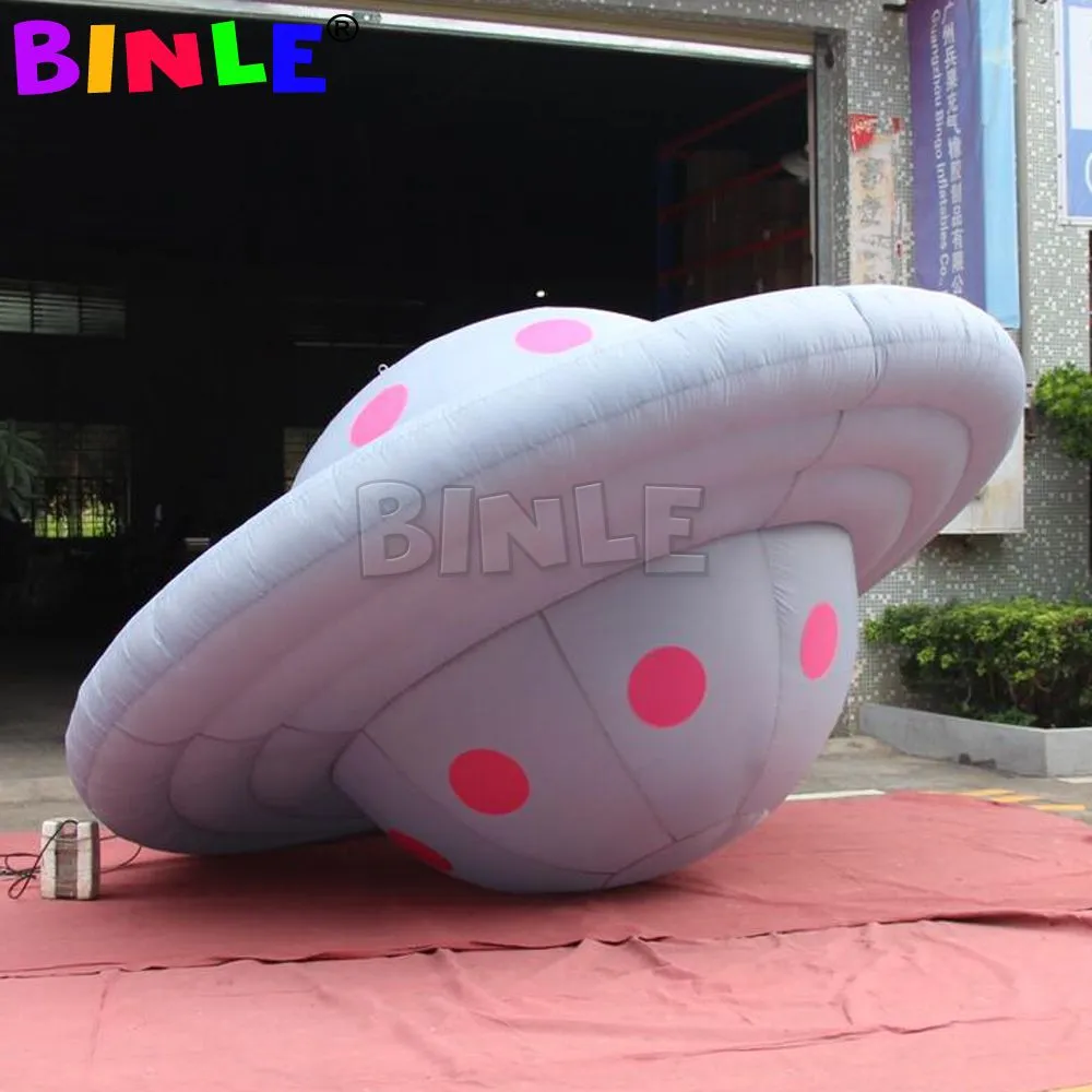 Grey Inflatable UFO Balloon With LED Lights Giant 2024 Party Decor From ...