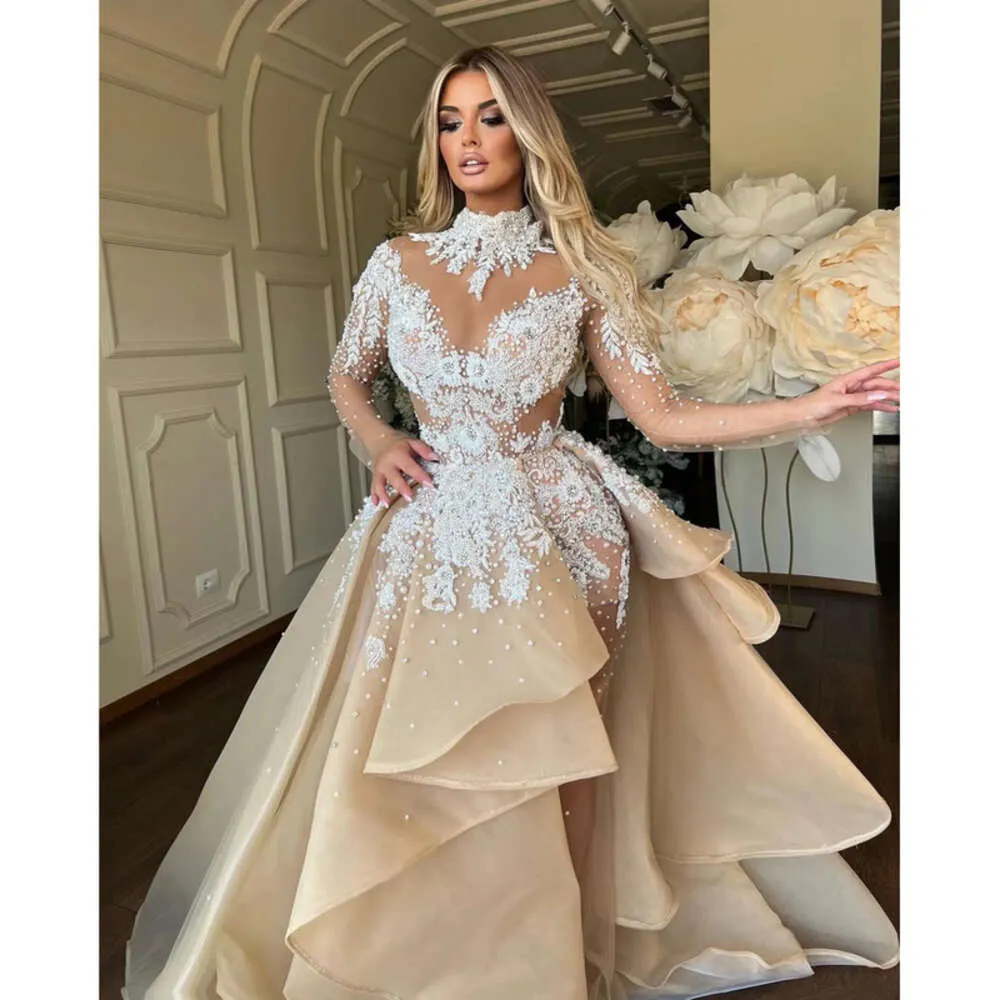 Ebi Aso Oct Arabic Plus Size Champagne Mermaid... From Myohmydress ...