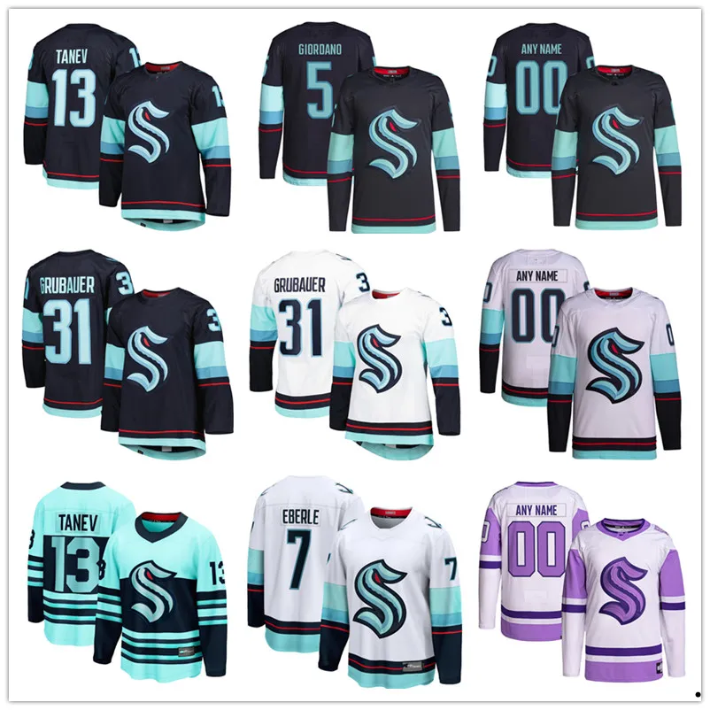 Custom Kraken Nhl Hockey Shirts Featuring Pierre Edouard Bellemare #41 ...