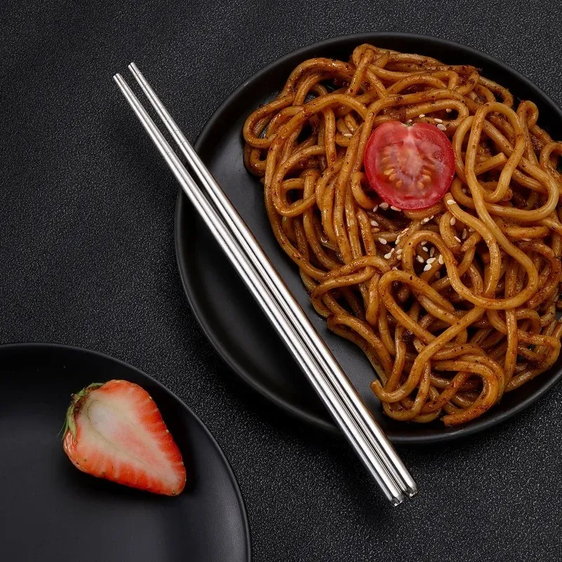 Wholesale Bamboo Disposable Stainless Steel Chopsticks, Non Slip Round ...