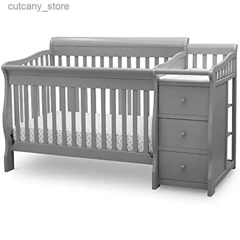 DHgate.com:Convertible Baby Crib in Gray with Adjustable Height and ...