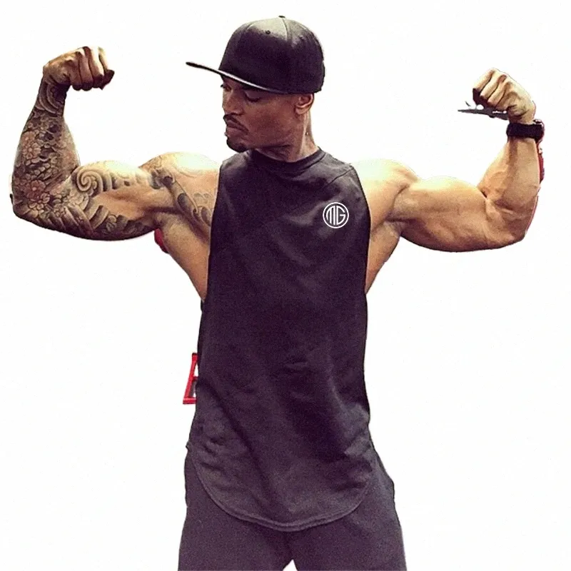 Mens Muscle Singlet Tank Top Fits & Stretches For Workout And Gym, Hip ...