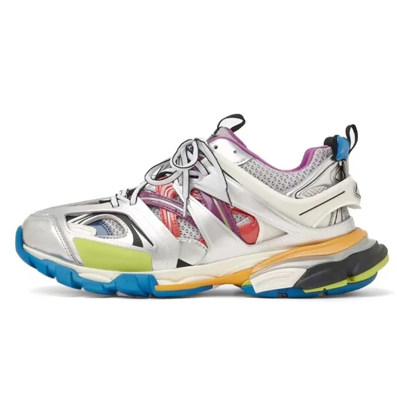 17FW Designer Triple S Track 3.0 Sneakers With Transparent Nitrogen Crystal Outsole Black, White ...