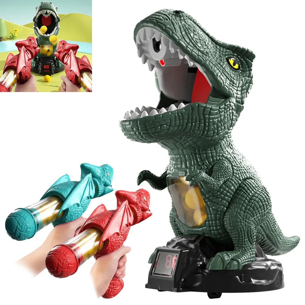 Interactive Dinosaur Target Shooting Game For Kids Air Pump Gun ...
