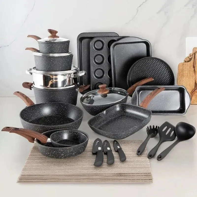 30-Piece Nonstick Cookware Set - Complete Induction Pots & Pans Kitchen ...