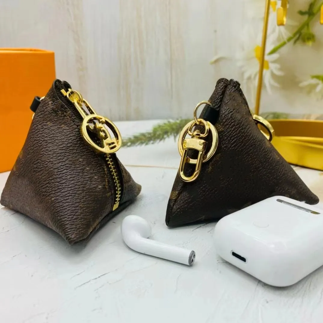 Designer Leather Wallet Bag with Keychain Ring: Key Pouch, Coin Purse ...