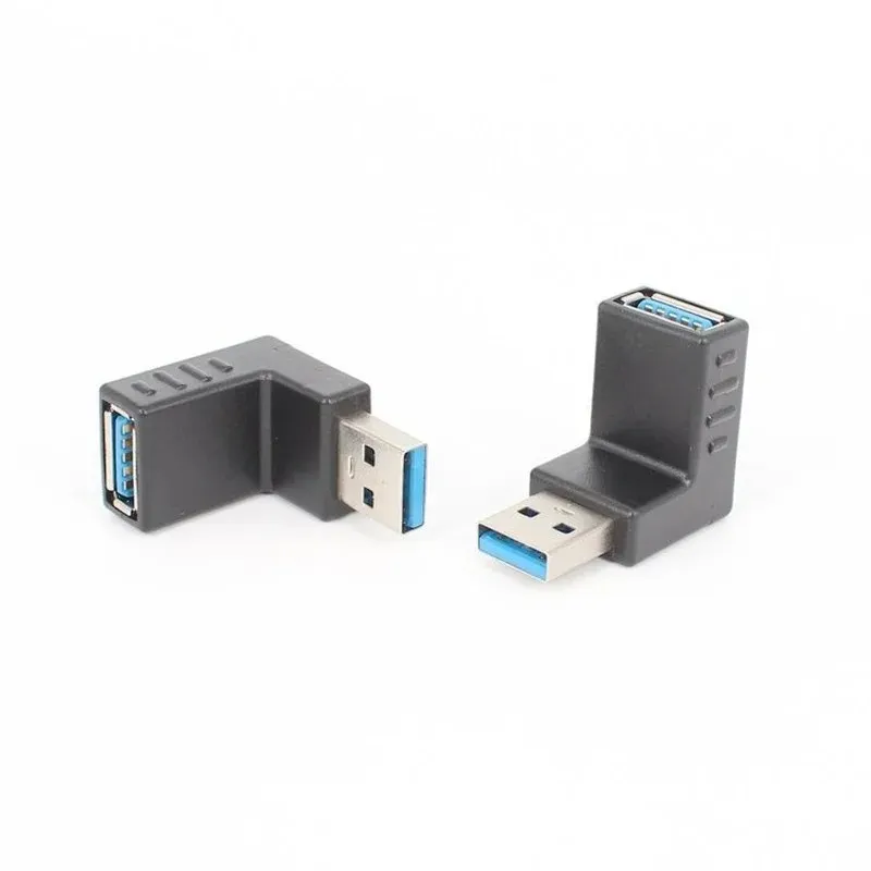 Right Angle USB Connector Adapter: Female to Male, L-Type 90 Degree ...