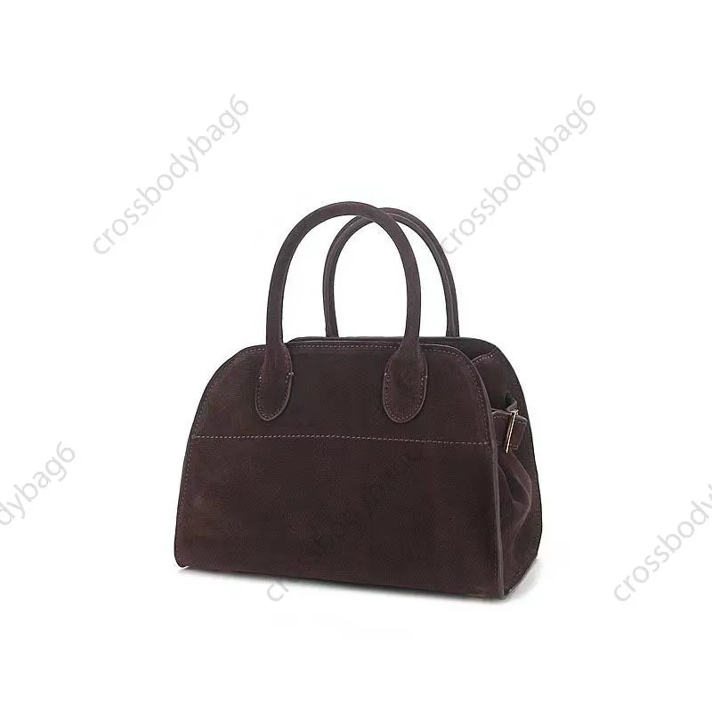 Margaux15 Designer Suede Bag With Luxury Leather Handles Reverse 90s ...
