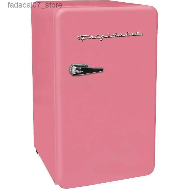Retro Pink Mini Refrigerator - 3.2 Cu Ft Compact Fridge with Round ...