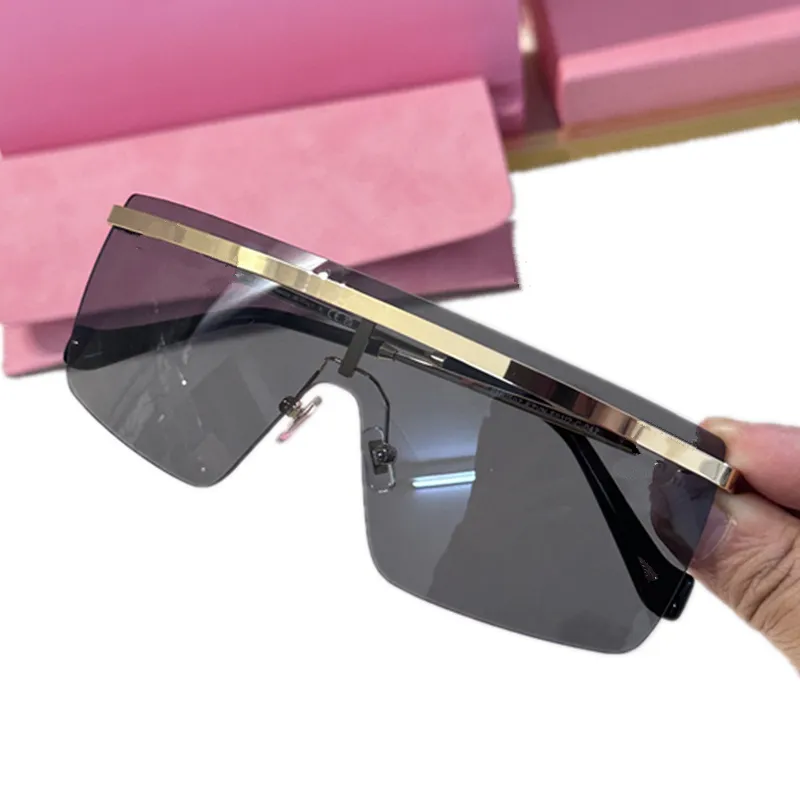 Unisex Rectangular Rimless Sunglasses with UV400 Protection, Luxury ...