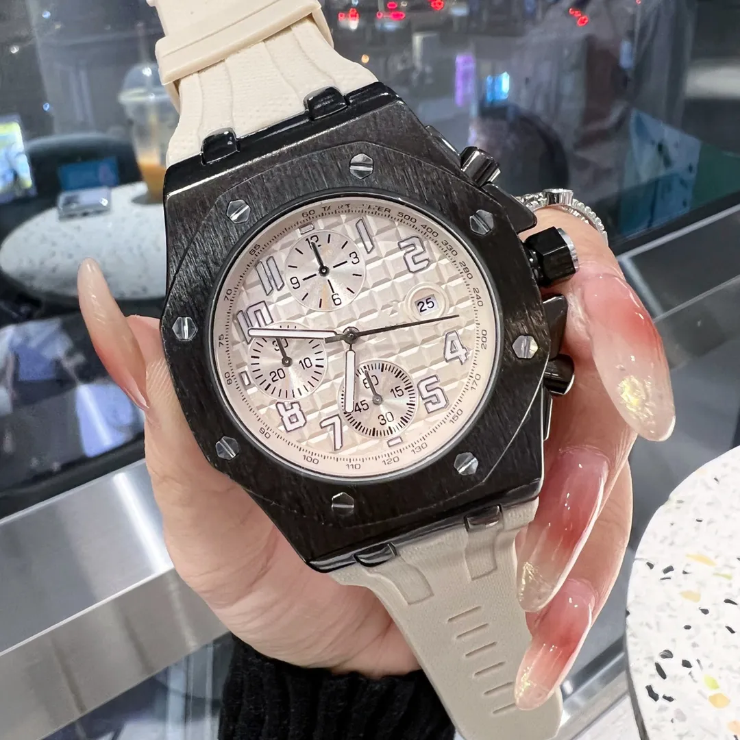 DHgate.com:Men's 44mm Stainless Steel Quartz Watch with Rubber Strap ...