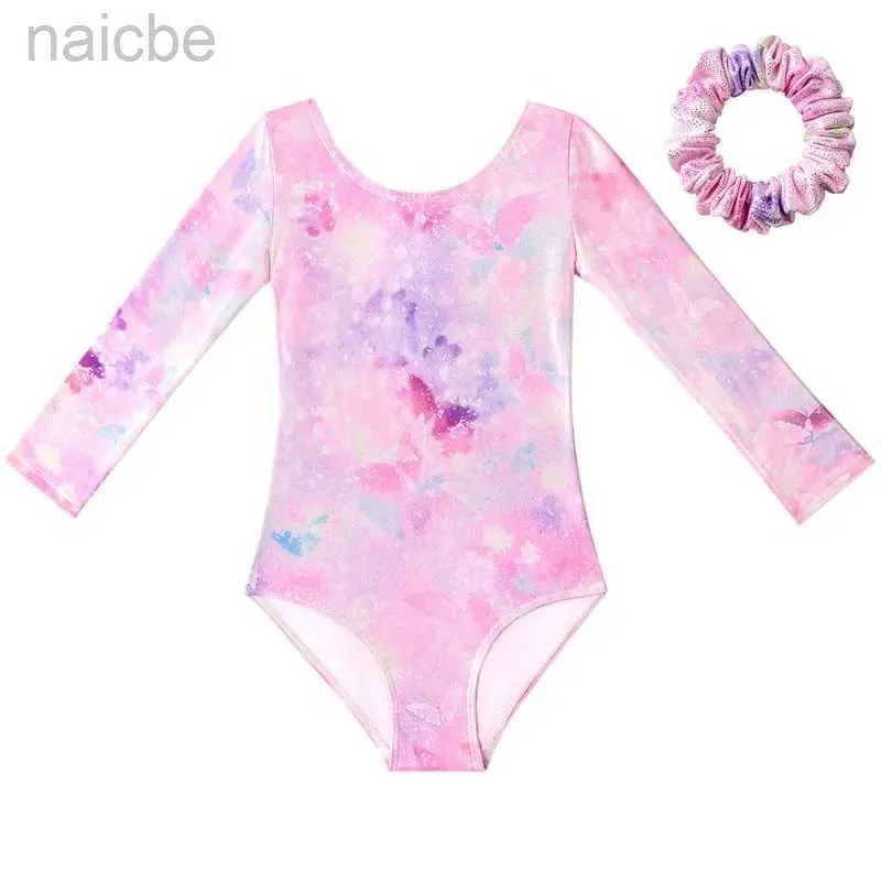 DHgate.com:Colorful Long-Sleeve Fish-Scale Gymnastics Leotard for Kids ...