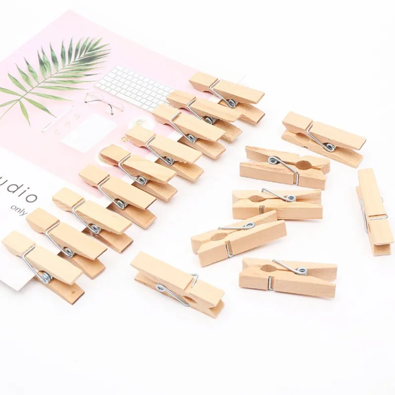 Natural Wooden Photo Clips for Crafts, Weddings, Parties - Multi-Size ...