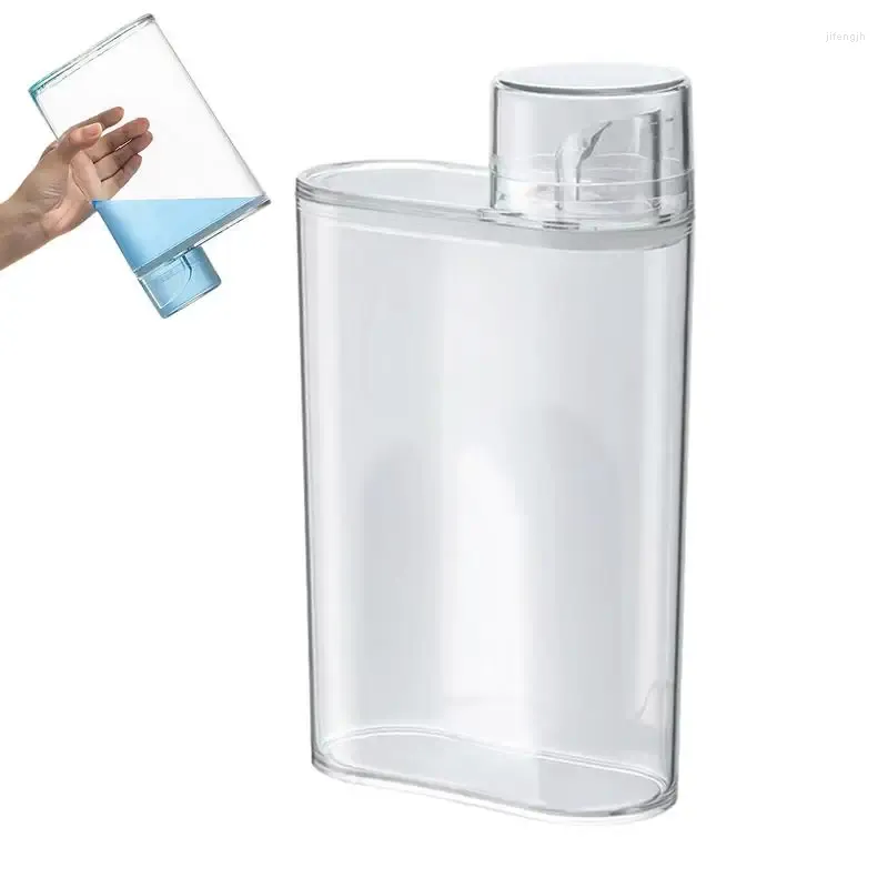 Storage Bottles Dispensing Laundry Powder Tank Transparent Toiletries ...