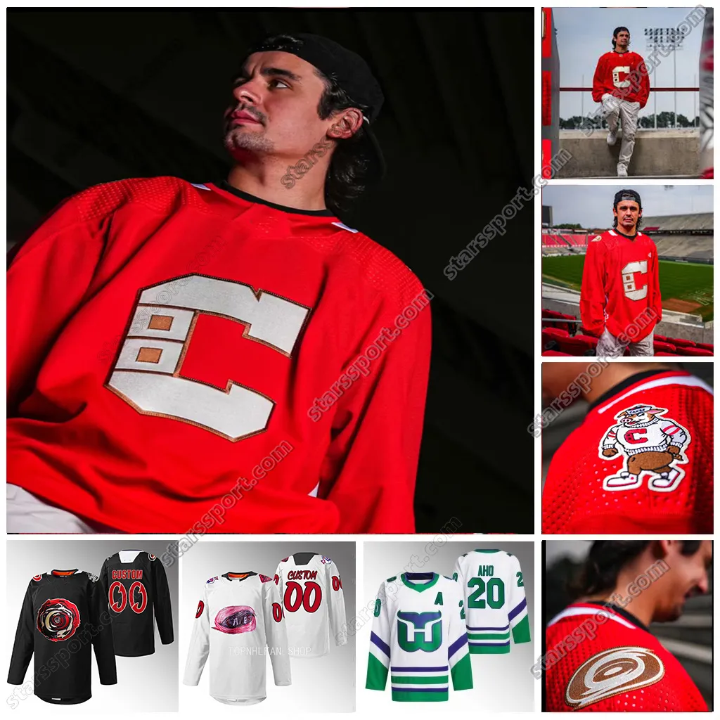 Jake Guentzel Carolina 2024 Vintage Inspired Hurricane Jersey Sebastian ...