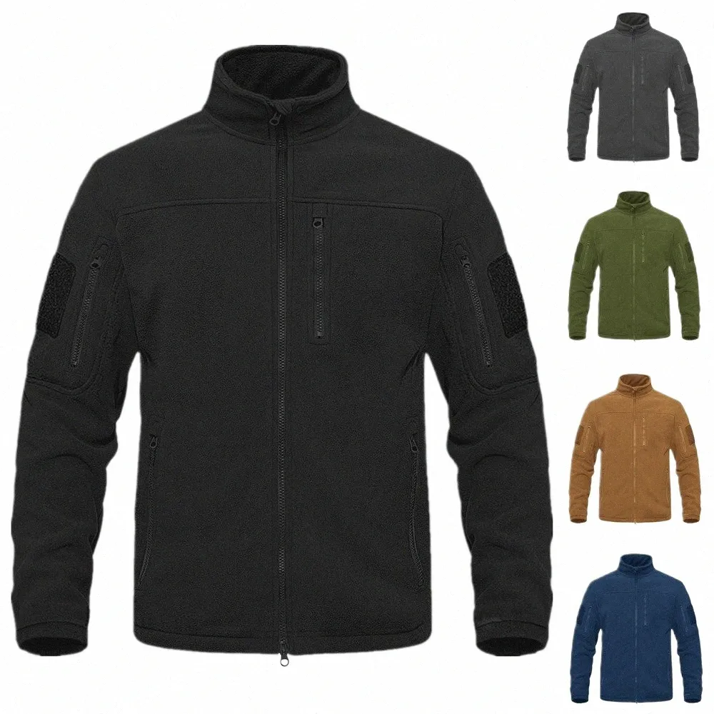 Men's Tactical Fleece Jacket: Warm Military-Style Coat for SWAT, Police ...