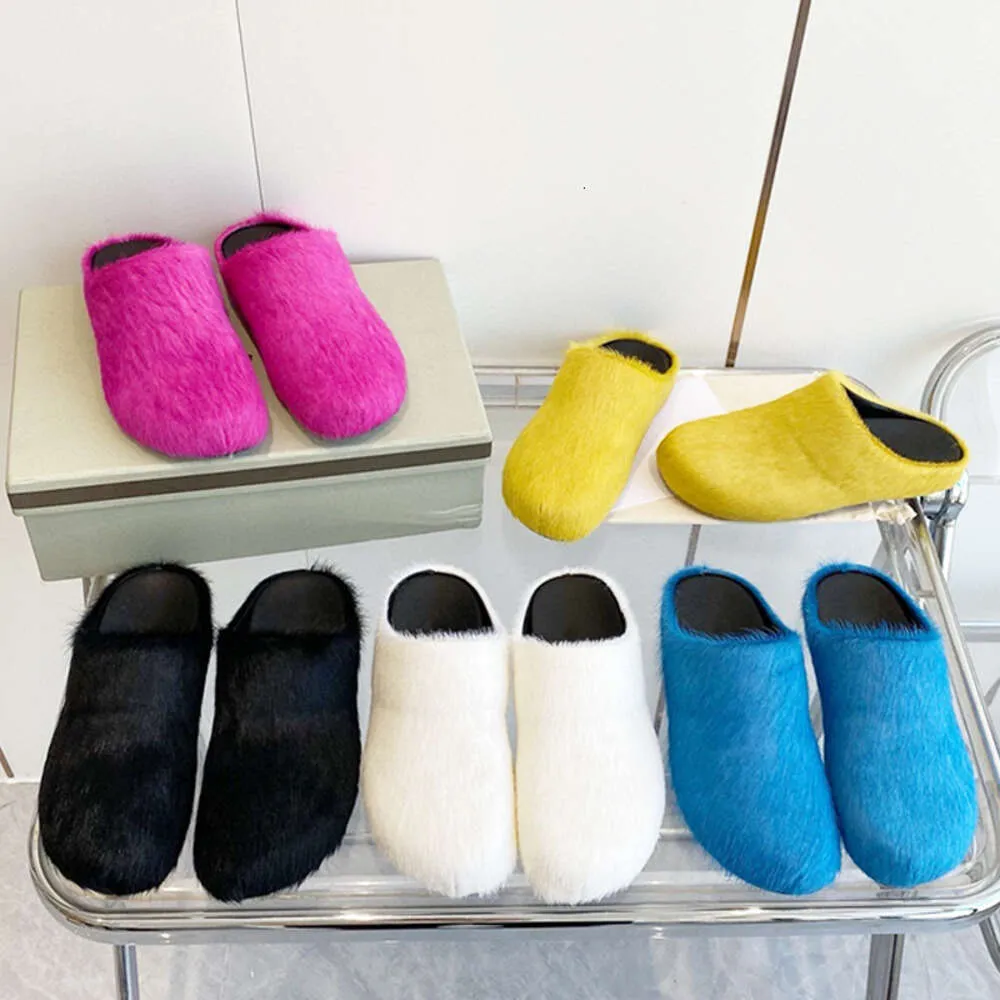 Designer Fur Mules - Horse Hair Slides, Calfskin Sabot Slippers ...