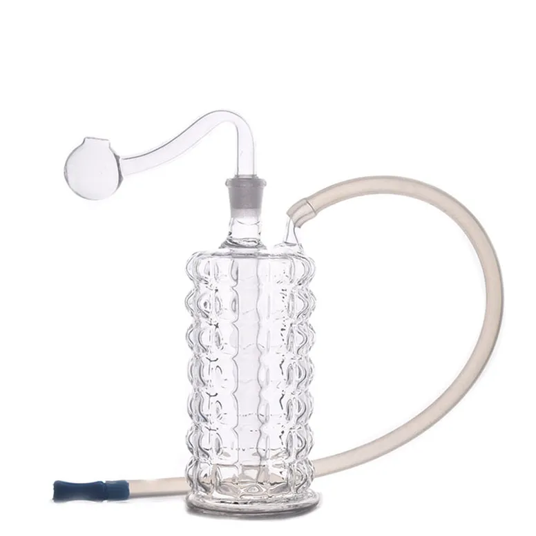 3D Crystal Shaped Glass Oil Burner Bong Water Pipes Heavy Recycler Dab ...
